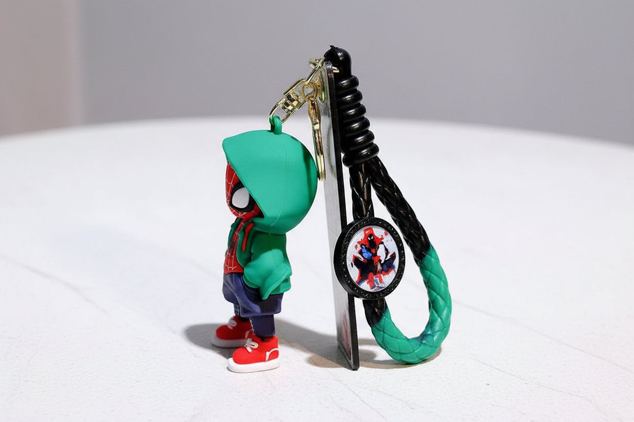 Spider-Man Superhero Silicone Keychain - Cute Character Charm Gift ...