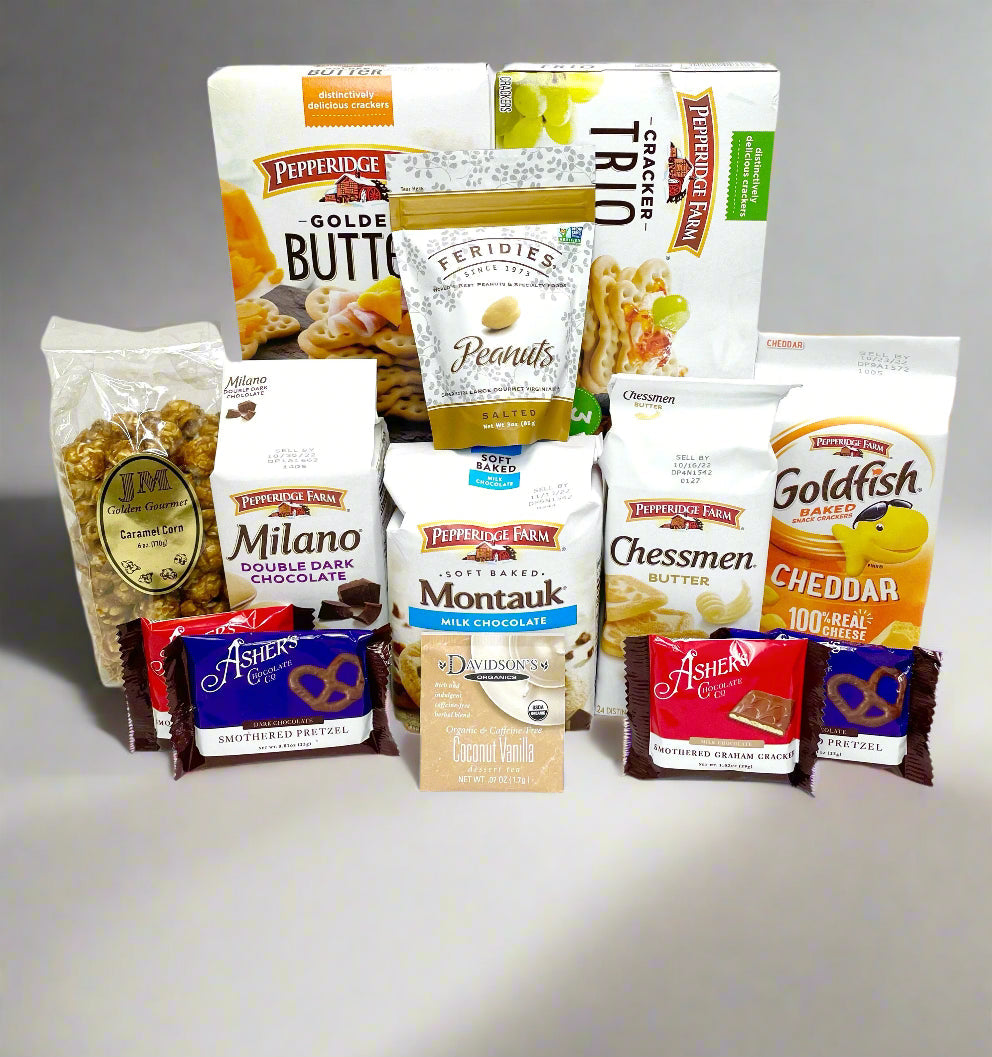 JCF Sympathy Snack Gift Basket - James Cress Florists – Jenny's Gift ...