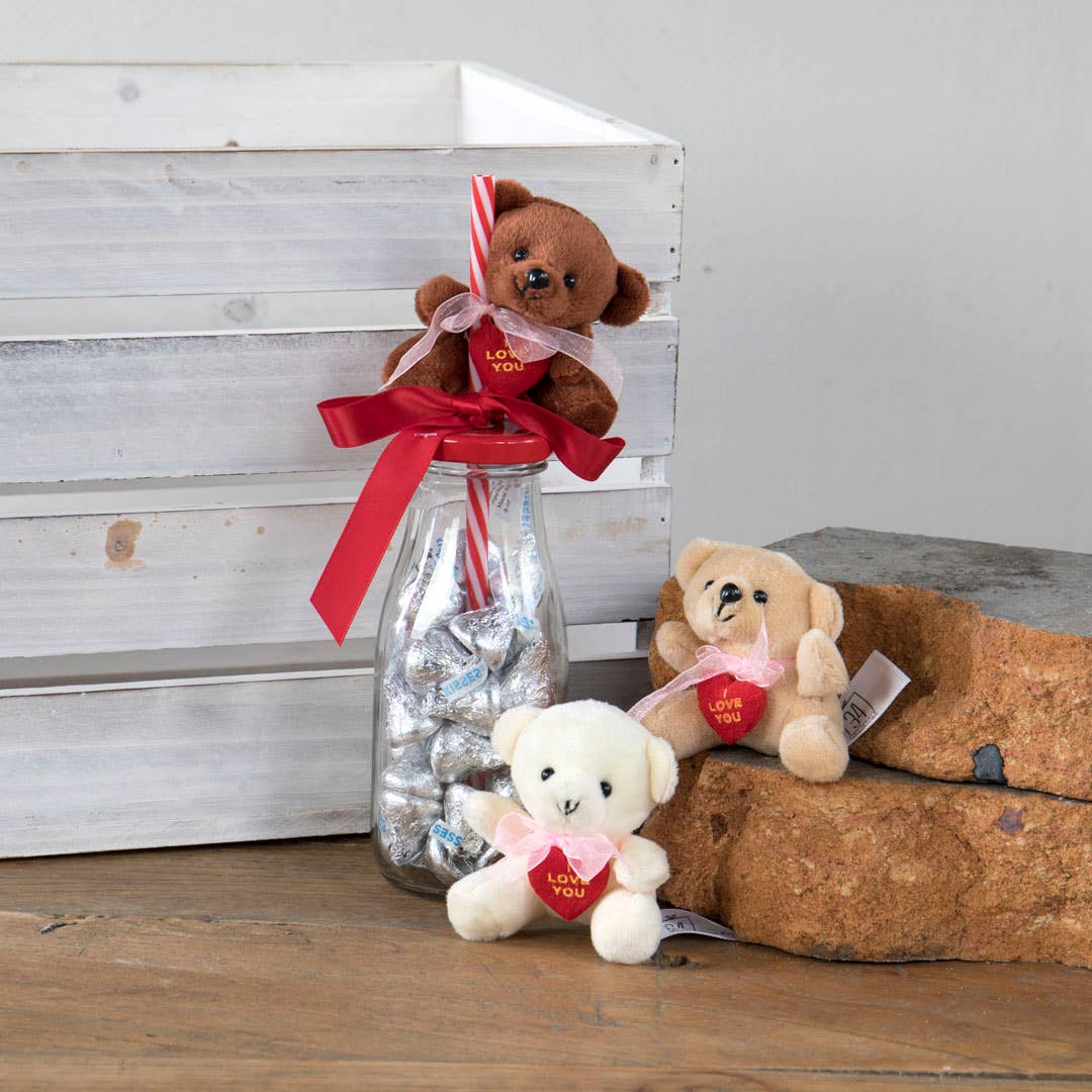 Willow Group - 3" I Love You Valentine's Plush Bear w/ Heart Asst Set ...