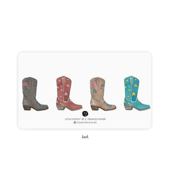 Cowboy Boot Little Notes - 85 Western Mini Notecards - Made in USA ...