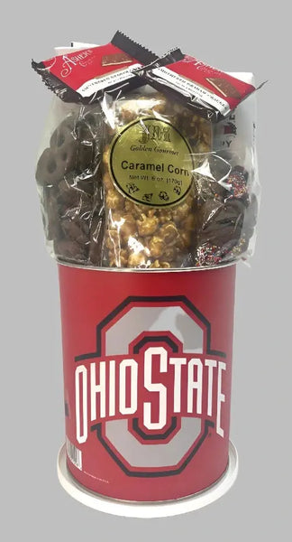 Ohio State Buckeyes Gift Basket - Gourmet Snacks in Reusable Tin - USA ...