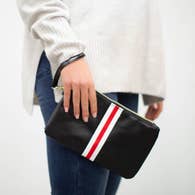 Preppy Stripe Zipper Clutch – Jenny's Gift Baskets